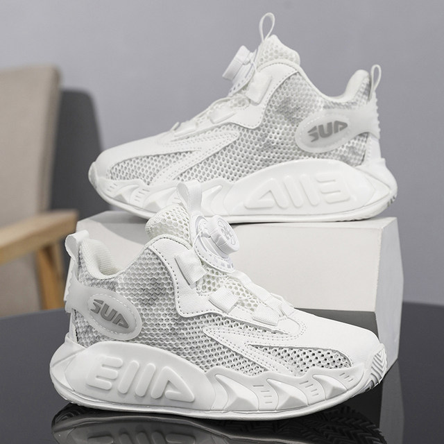 Azta-traded boys' shoes white sneakers 2025 summer breathable single ...