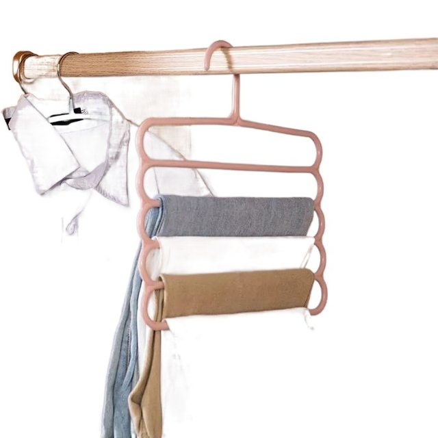 Five -layer pants, multi -functional multi -layer pants hanger home ...