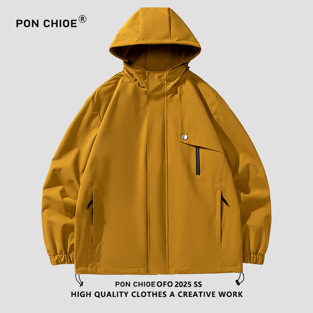 Ponchioe windproof jacket men's spring and autumn 2025 new fashion ...