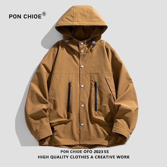 Ponchioe Fashion Brand Japanese Work Jacket Men's Spring and Autumn New ...