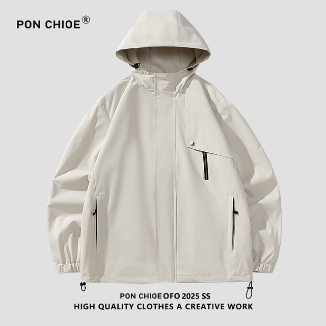 Ponchioe windproof jacket men's spring and autumn 2025 new fashion ...