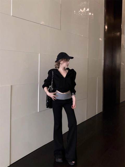 Casual suit retro lazy hooded long-sleeved sweatshirt jacket 2024 ...