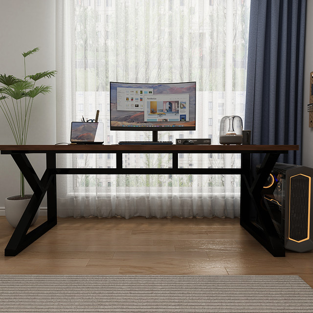 Computer desk student home study desk writing desk simple solid wood ...
