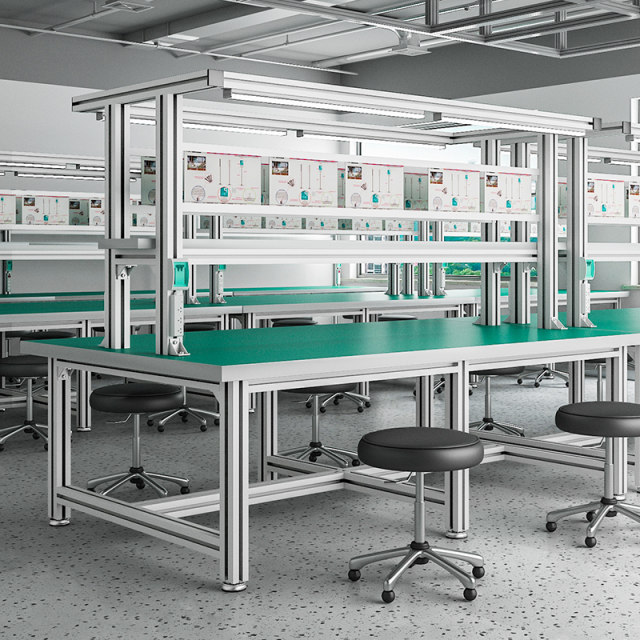 Aluminum alloy anti-static workbench with light workshop production ...