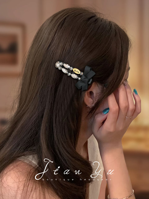 Light luxury crystal bow duck clip luxury rhinestone fashionable ...