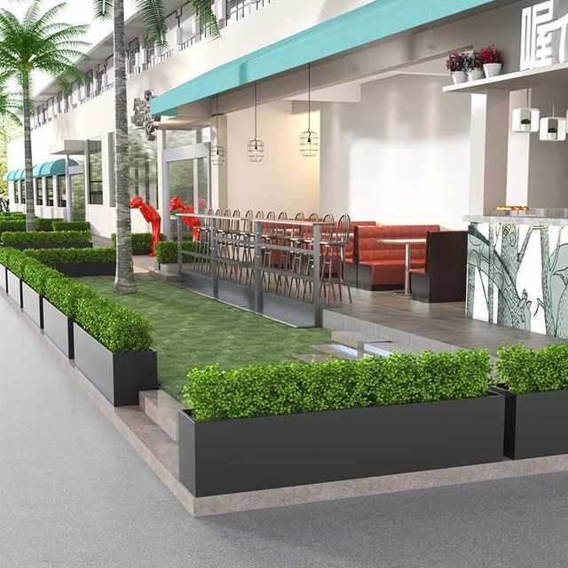 Stainless steel flower box outdoor balcony outdoor square commercial ...