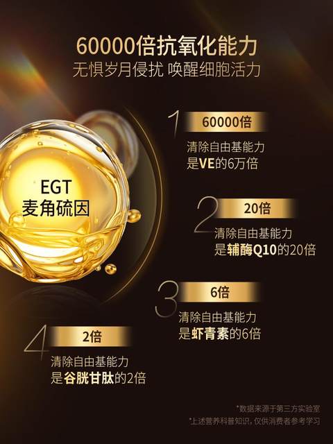 KEDIO small gold bottle Ergothionine KED capsule improves sleep ...