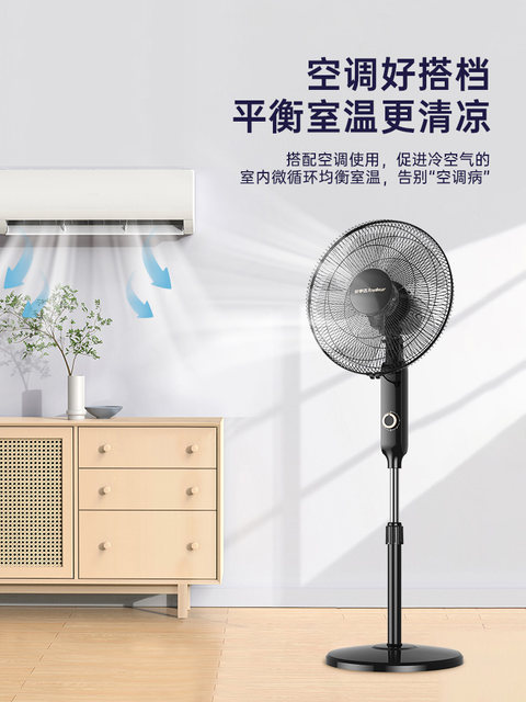 Rongshida electric fan household vertical long distance large wind ...
