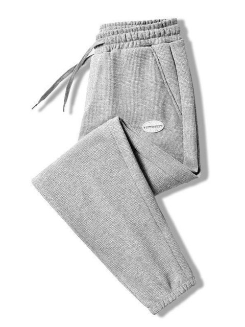 Waffle Casual Pants for Men 2024 Autumn New High-End Joggers Nine-Point ...