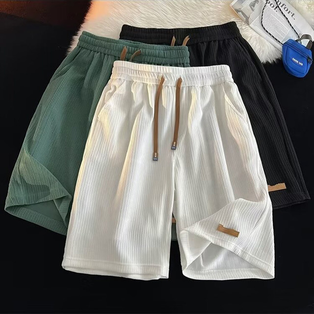 Shorts men's summer breathable large-size five-point pants youth ...