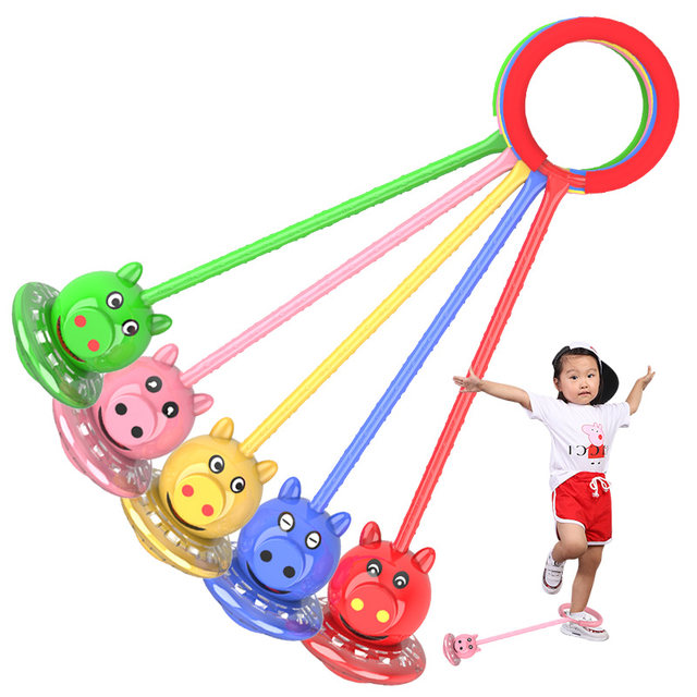 Jumping ball children's elastic ball adult flash foot ring sensor ...