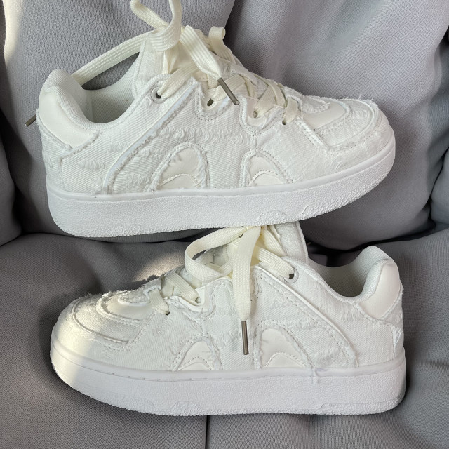 Guo Chao Men's Shoes INS Trend Niche Destroy Wind thick white shoes ...