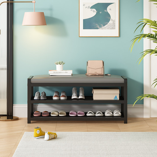 Shoe-changing stool, home door shoe rack, entry-level simple shoe ...