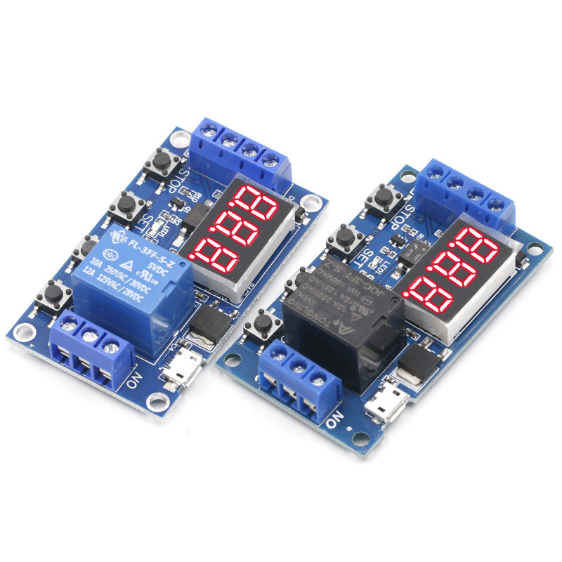 1-Way Relay Module Digital Display Trigger Cycle Timing DC 6-30V with Reverse Connection Protection