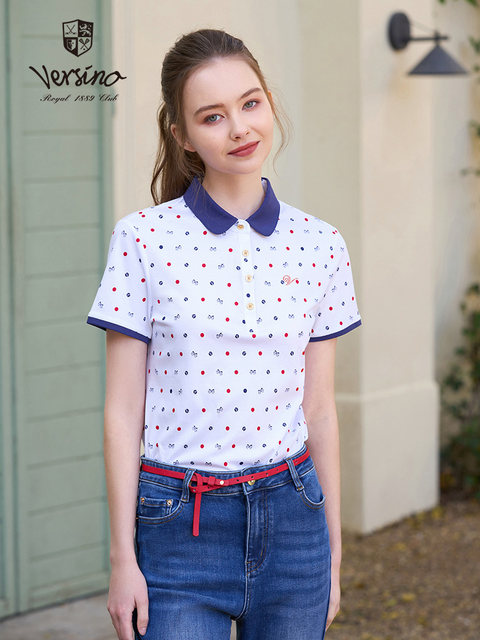 versino women's clothing 2025 summer new short-sleeved casual polo ...