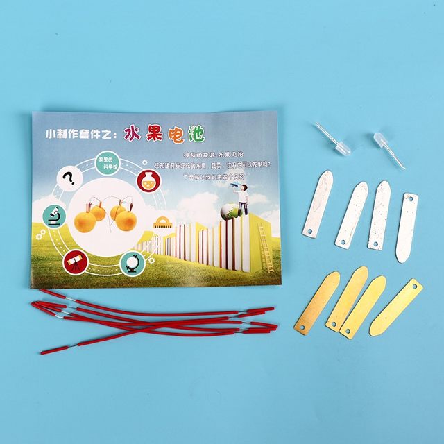 Zinc sheet copper sheet fruit battery power generation scientific ...
