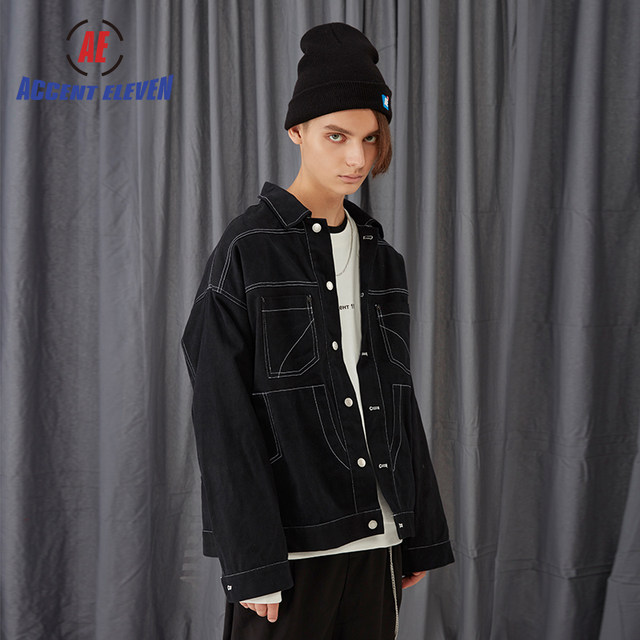 AccentedLeven autumn and winter new simplicity workers loose version of ...