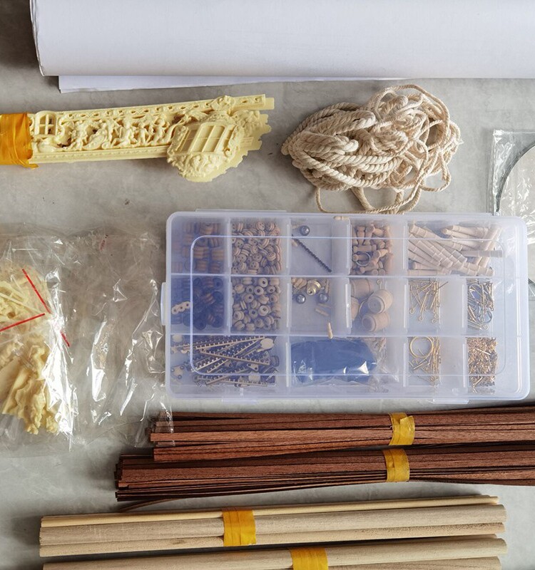 Kit Model Navă Franceză Regală Caroline din Lemn 1/50 Yiqi