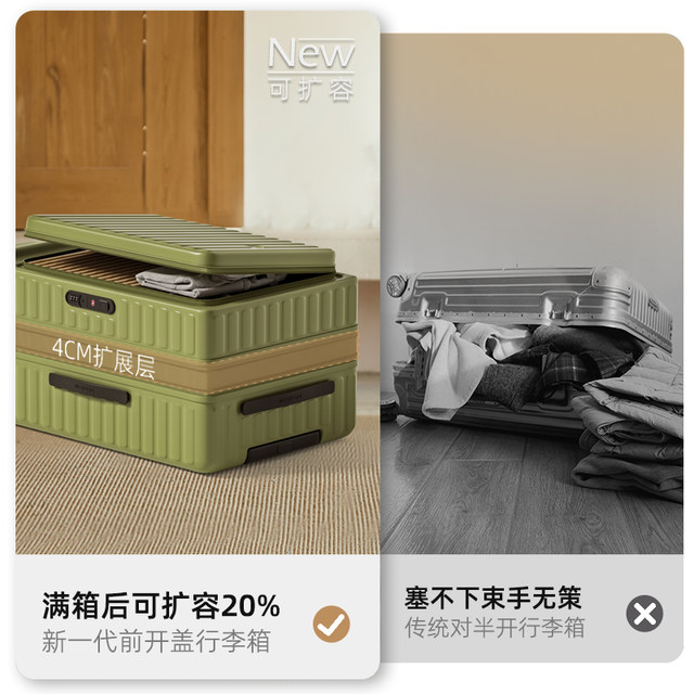 20-inch suitcase women's multifunctional boarding case front side ...