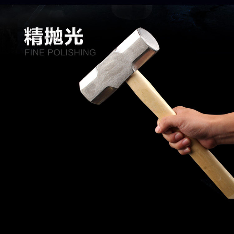 Peang Octagonal Hammer - Suur Süsinikterasest Haamer Puidust Käepidemega