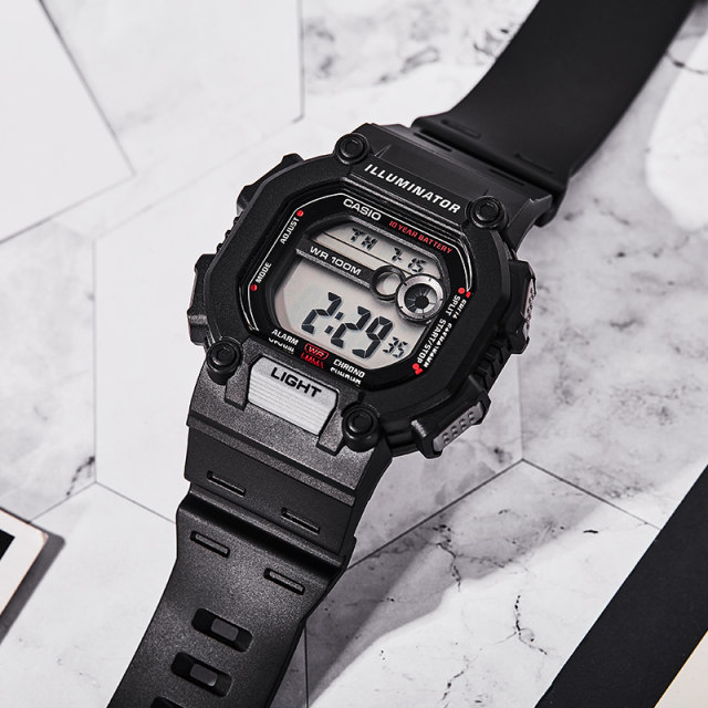 CASIO Casio watch men's and women's small square retro student sports ...