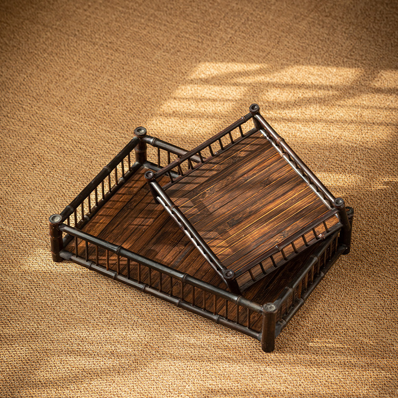 Bamboo Tea Tray - Rectangular Japanese Style Serving Tray