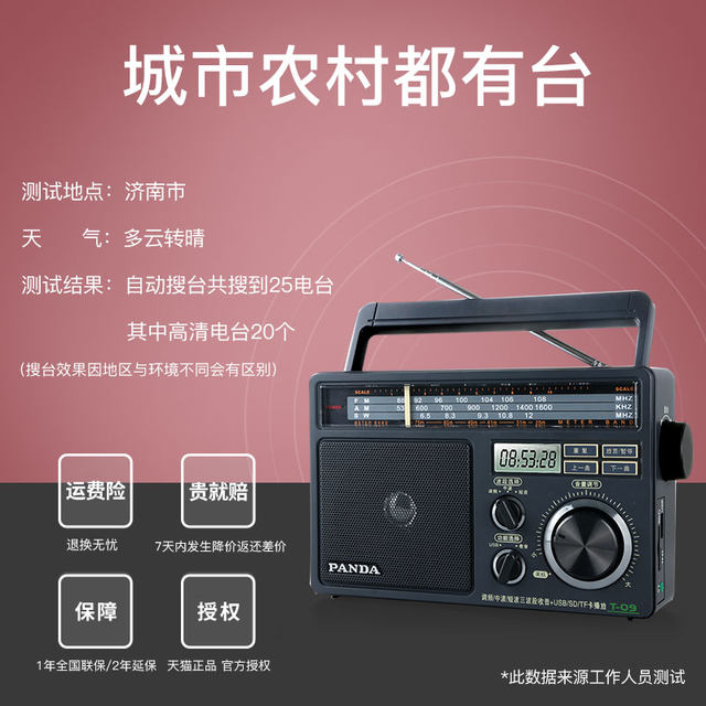 PANDA/Panda T-09 full-band retro pointer radio old man card FM ...