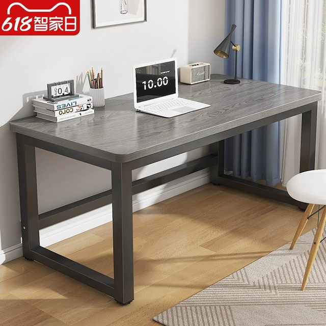 Simple desk computer desktop small apartment study table home rounded ...