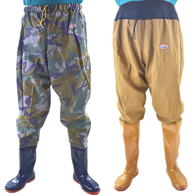 Water pants half body thickened waterproof fishing suit one-piece new ...