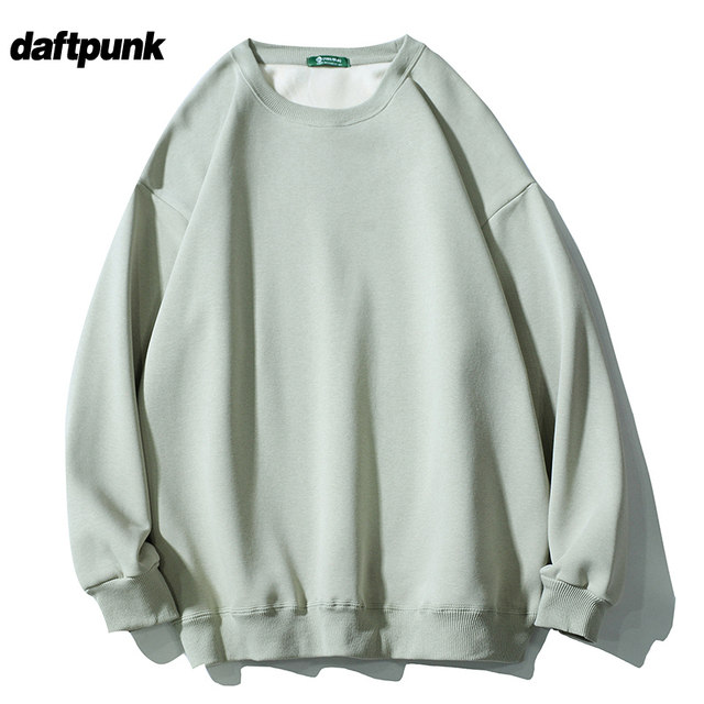 Matcha green 460g heavy silver fox velvet neck sweater men and women ...