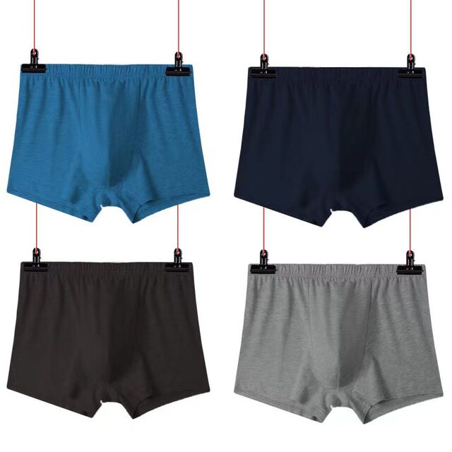 100% cotton men's underwear, middle-aged and elderly dad's boxer briefs ...