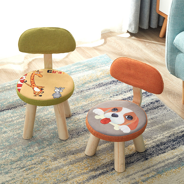 Children's small stool household solid wood low stool modern simple ...