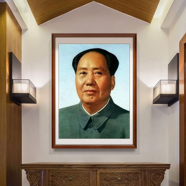 Chairman Mao cross stitch 2024 new living room hanging painting Mao ...