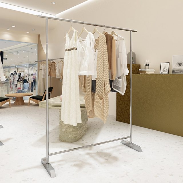 Clothing store display rack floor-standing men's and women's clothing ...