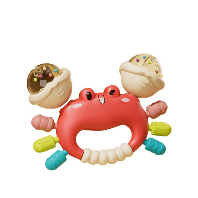 Baby teether baby hand grasping ball 3-6 months soft rubber rattle can ...