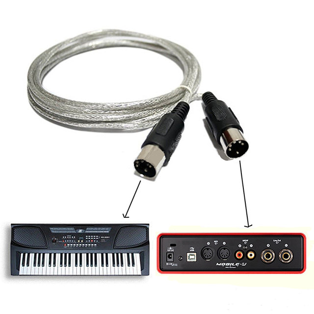 Aiken sound card five-pin MIDI cable 2-pin 5-pin musical instrument ...