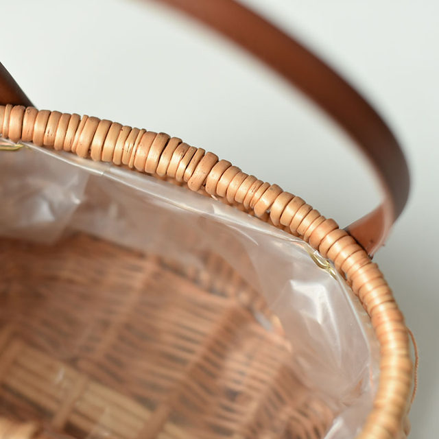 Japanese-style hand-held basket flower basket woven rattan flower ...