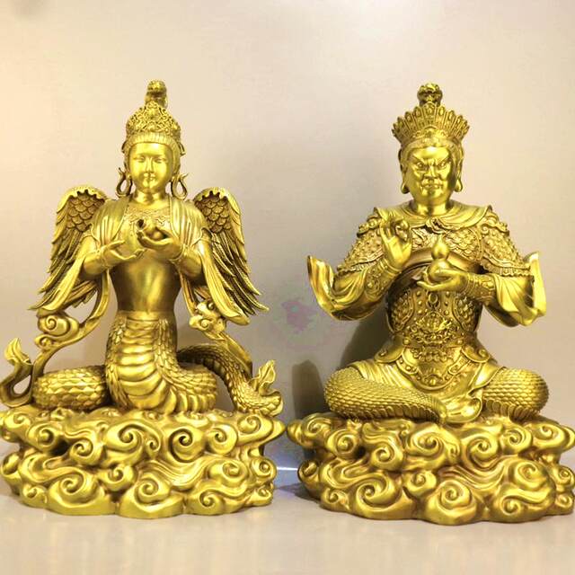 The bronze python statue of the great master python grandma ornaments ...