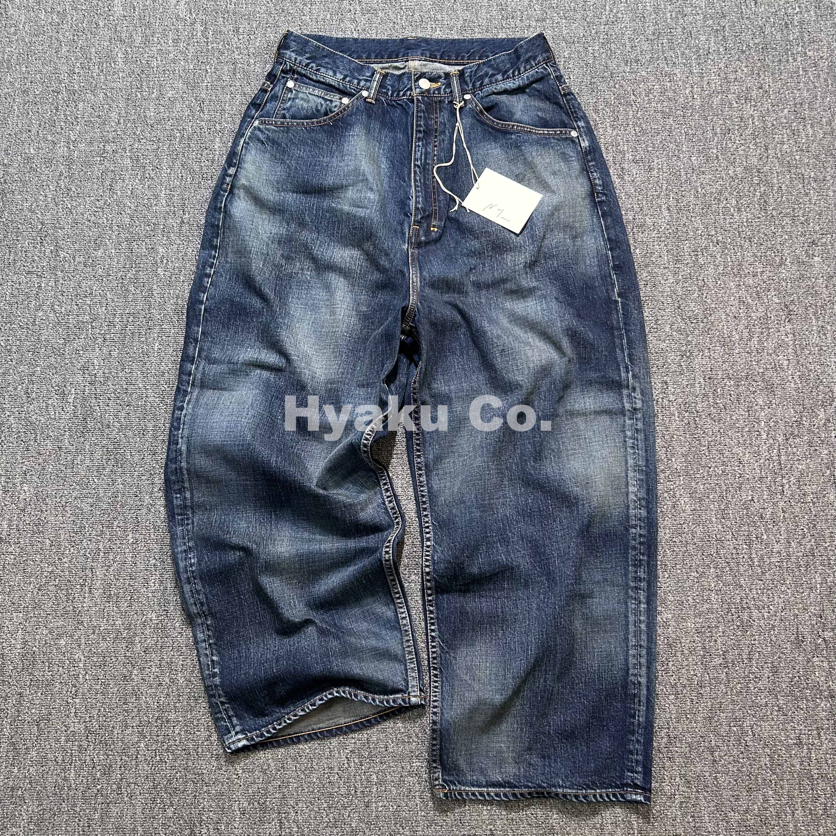 ANCELLM 24ss Wide denim pant Washed Old Cone Jeans