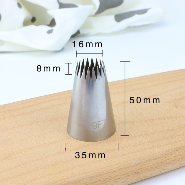 18-tooth cookie decorating nozzle 304 stainless steel cream cupcake ...