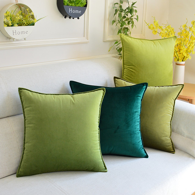 European solid color pillow, high-end sofa, living room, bedside pillow ...