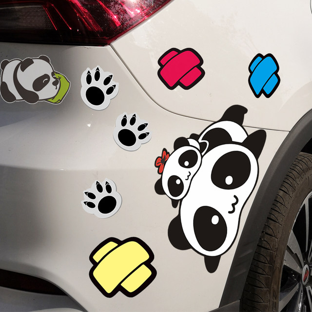 Car personality creative leaves cover scar stickers car head decals ...