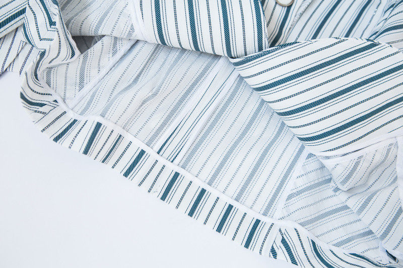 New spring products, large size women's slim short jacket, striped ...