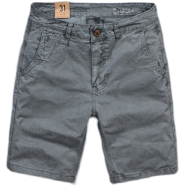 Cotton 5 -point pants Men's tide brand loose retro washing men's shorts ...