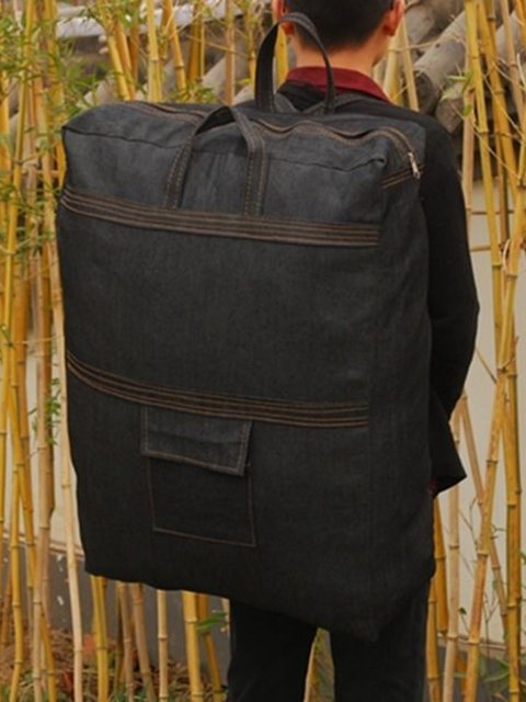 Extra -thickened backpack Backpack denim quilt purse bags bag moving ...