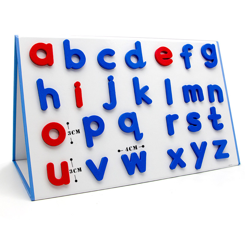 Red and Blue English Alphabet Magnetic Stickers for Young Children ...