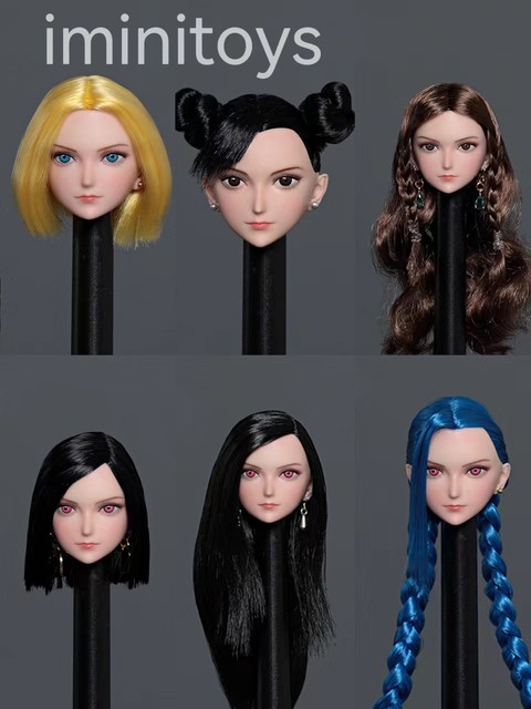 Spot Iminitoys 1/6 female soldier M013 anime girl COS head carving with ...