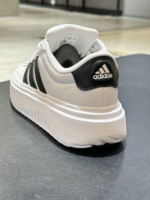 Genuine adidas Adidas women's heights of thick sole shoes Classic white ...