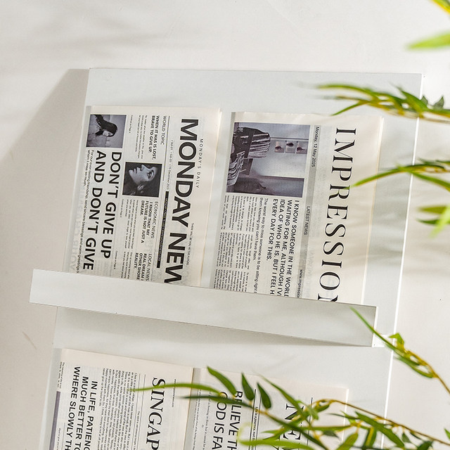 ins simple English newspaper photo live broadcast props B&B home ...