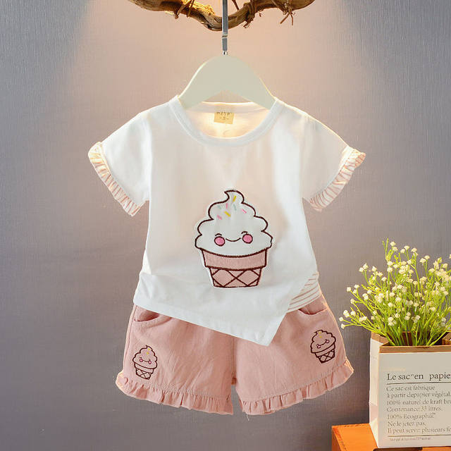20221 new style 0-1 girl baby girl 2 summer clothes 3 clothes baby ...